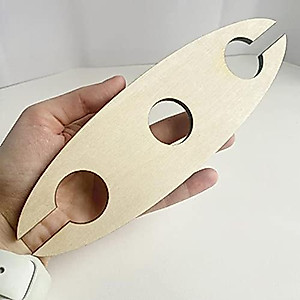 BESTOYARD 3 Pcs Wine Glass Holder Wood Wine Glass Drying Rack Freestanding Stemware Storage Stand Holds 1 Bottles and 2 Glasses for Bar Kitchen Restaurant Khaki