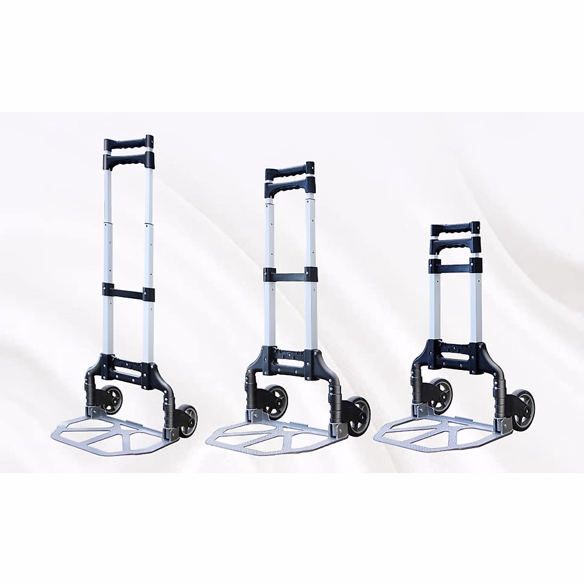 JXUFDHO Hand Truck Foldable Portable Folding Dolly, Folding Hand Truck Foldable Dolly Portable Dolly Hand Cart 180 lbs Capacity Aluminium Trolley Luggage Cart for Moving Home, Auto, Office,Travel Use
