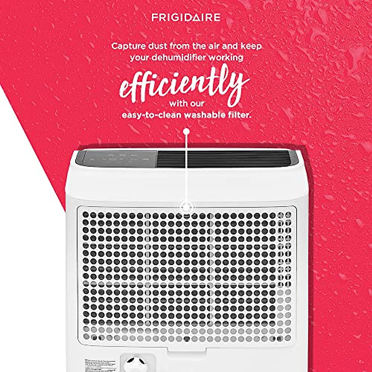 Frigidaire FFAD6022W1 Dehumidifier, High Humidity 60 Pint Capacity Dehumidifier with a Easy-to-Clean Washable Filter and Custom Humidity Control for maximized comfort, in White