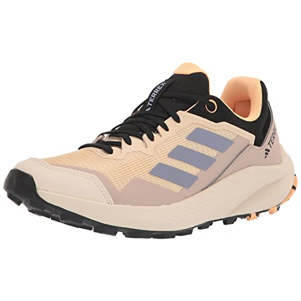 adidas Women's Terrex Trailrider Sneaker, Sand Strata/Silver Violet/Wonder White, 8