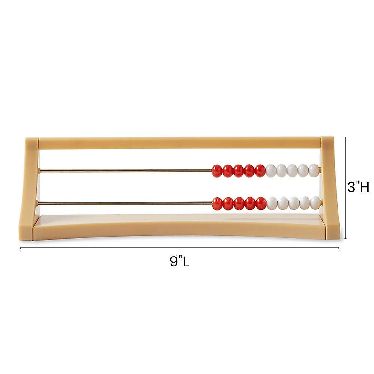 hand2mind 20 Bead Plastic Rekenrek, Abacus for Kids Math, Math Manipulatives Kindergarten, Counting Rack for Kids, Counters for Kids Math, Educational Toys for Elementary Kids (Set of 1)