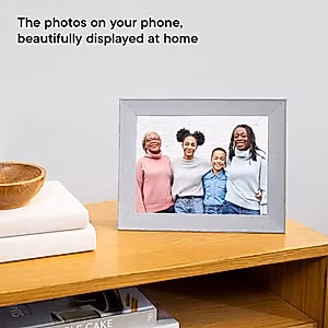 Aura Mason Luxe WiFi Digital Picture Frame | The Best Digital Frame for Gifting | Send Photos from Your Phone | 2K Display | Quick, Easy Setup in Aura App | Free Unlimited Storage | Sandstone