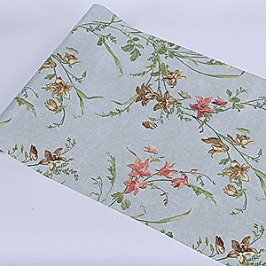 Yifely Rural Floal Vinyl Furniture Paper Pre-Pasted Shelf Liner Dresser Drawer Sticker 17.7 Inch by 9.8 Feet