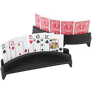 Home-X Playing Card Holder – 2 Pcs Portable Hands-Free Design Card Holders for Playing Cards - Playing Card Holders for Adults and Kids for Poker Parties, Family Game Nights (Cards not Included)