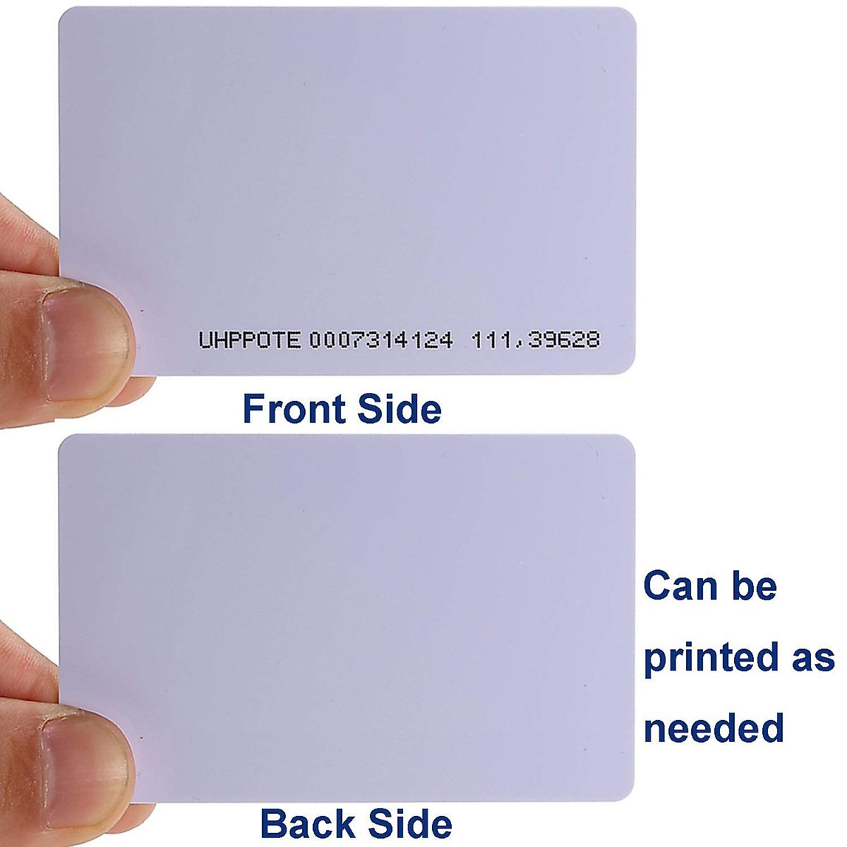 UHPPOTE Contactless 125kHz RFID Proximity Smart Card 0.8mm Thick for Access Control System & Time Attandance (Read only, Pack of 100)