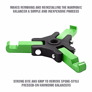 OEMTOOLS 25090 Harmonic Balancer Puller Kit, Adjustable 3-Jaw Puller Fits Most Late Model Automobiles & Trucks, Forcing Screw Fits a 3/8” Square Drive, Includes 4 Forcing Rods, 6 Piece