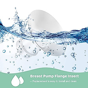 TSRETE Flange Insert 19mm Compatible with S9/S10/S12 Parts, Hands-Free Breast Pump Shield/Flange Insert, Breast Pump Parts Replace(19mm) - 1 Pack