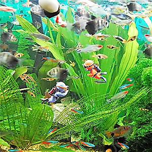 wsmart Floating Fish Tank Decor Small Diver Aquarium Decor for All Kinds of Fish Tanks (2 Pack)