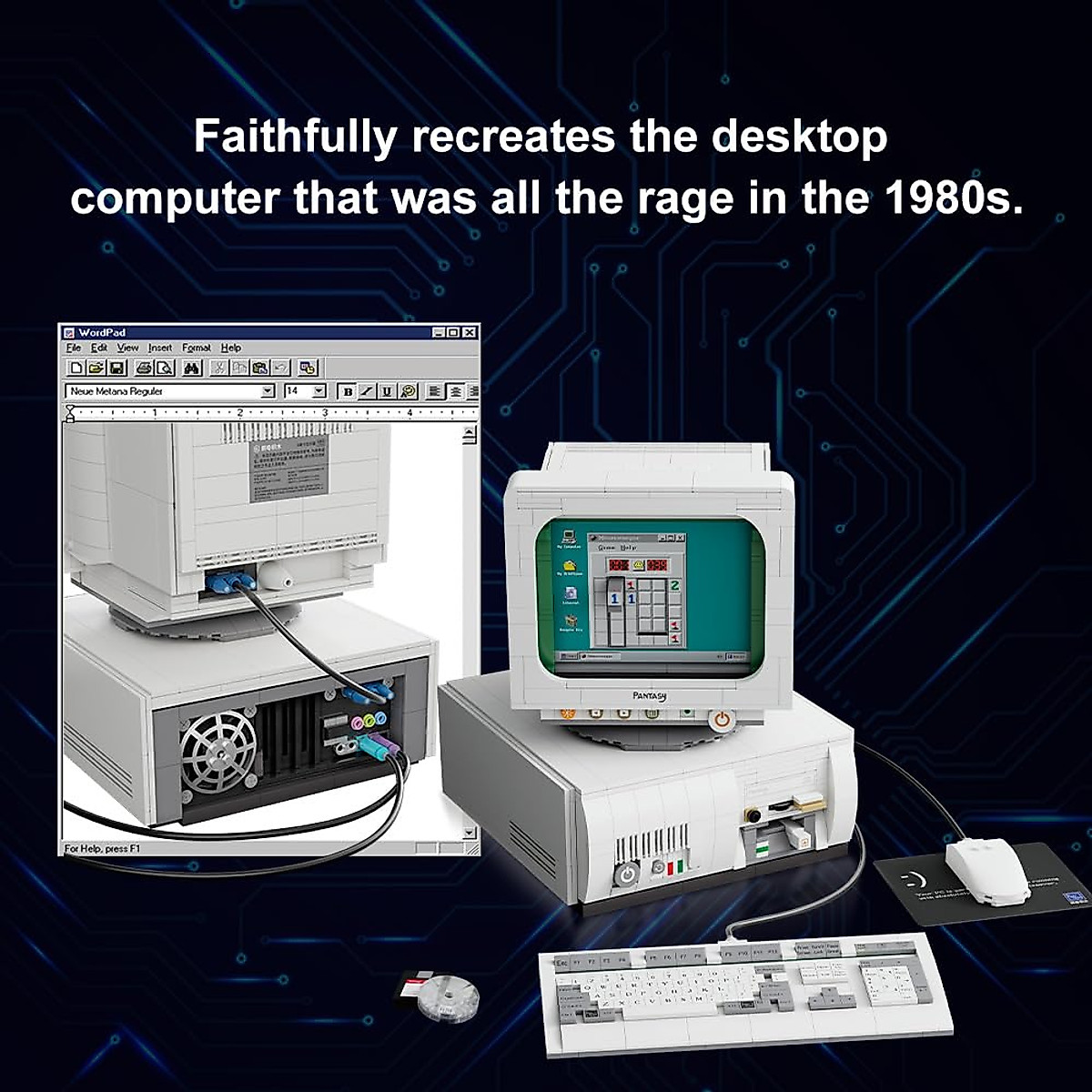 BRICKKK Computer Building Set for Adults: Construction Building Kit for Adults, Collectible Retro Computer Display Model Building Blocks, Creative Hobbies Unique Gift Idea