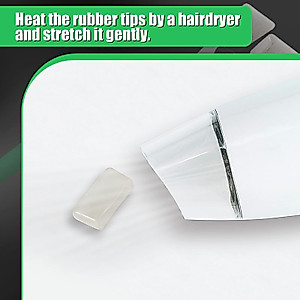 LEONTOOL 8Pcs Replacement Rubber Tips For Glass Breaking Pliers Flat Jaws Tips Key Fob Hardware 1 Inch Key Fob Pliers Attach Rubber Tips Stained Glass Supplies for Hardware Install Labor Day Gifts