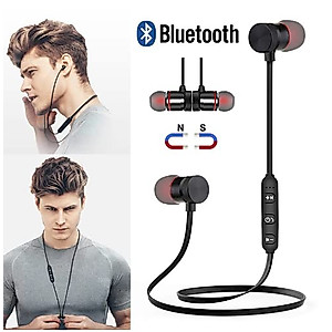 Bluetooth Bass Boosted Earbud Headphones Necklace Earbuds Headset Earphones Multi Button Volume Control Dashboard Used for Outdoors Working Out Relaxing, Talking in Business Meeting Etc.