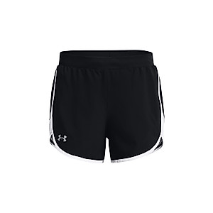 Under Armour Women's Fly by Elite 5'' Shorts, Black (001)/Electro Pink, Medium