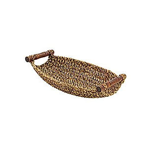 Deco 79 Coastal Storage Seagrass Metal Basket S/3 19",17",15"-87536, Brown