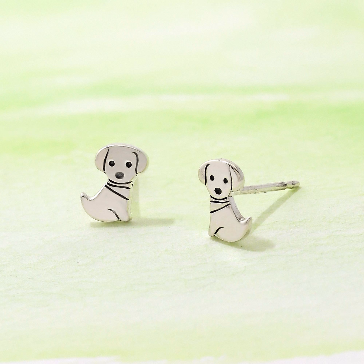 Boma Jewelry Sterling Silver Puppy Dog Stud Earrings