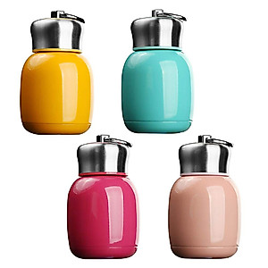 XUDREZ 200ML Stainless Steel Water Bottle Mini Vacuum Insulated Water Bottle Leak Proof Sport Travel Drink Water Bottle Hot and Cold Water Bottle Women Girls Kids Gift (Orange red)