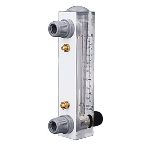 0.1-1GPM Panel Type Tube Liquid Flowmeter Adjustable Knob Water Liquid Meter Liquid Measuring Tool