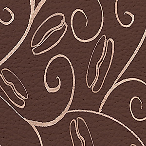 Abstract Coffee Bean Line Antifatigue Kitchen Bath Door Mat Cushioned Runner Rug, Washable Welcome Floor Sink Mat, Retro Brown Waterproof & Non-Slip Comfort Standing Doormat for Kitchen, 24"x36"