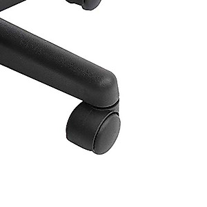 HOMCOM Rolling Saddle Stool, Swivel Salon Chair, Ergonomic Faux Leather Stool, Adjustable Height with Wheels for Spa, Salon, Massage, Office, Black