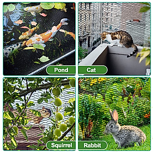 Bird Netting for Garden Protection, 13x32FT Garden Netting w/ 0.8" Mesh, Poultry Netting for Chicken Coop, Deer Fence Netting for Plants Fruit Trees Vegetables Against Birds, Squirrels, Other Animals