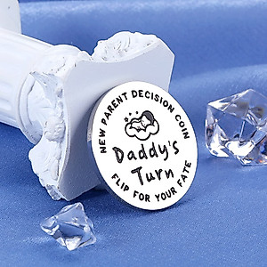 New Parents Gift for New Mom Dad Funny Decision Coin for First Time Mommy Daddy to Be Expecting Mother New Baby Birthday Present for Pregnancy Women Men Double-Sided Christmas Gifts