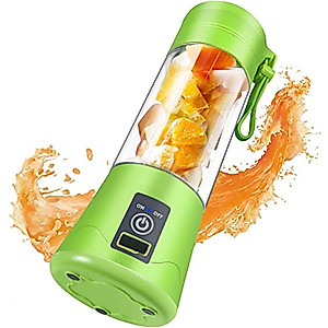 Portable Blender, Personal Blender with USB Rechargeable Mini Fruit Juice Mixer, Personal Size Blender for Smoothies and Shakes Mini Juicer Cup Travel 380ML