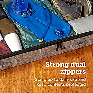 storageLAB Underbed Storage Containers, Storage Bin for Clothes, Blankets, Shoes and Pillows, Closet, Home, and Bathroom Organization