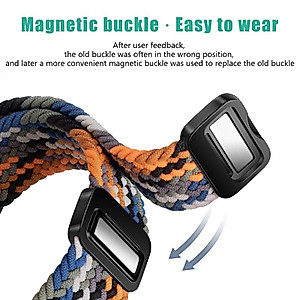 Nylon Magnetic Bands Compatible with Samsung Galaxy Watch 6/5/4/3 Pro/Classic/Sport/Gear S3/S2 Frontier/Active, 20mm & 22mm Watch Strap for Samsung Watch 47mm 46mm 45mm 44mm 43mm 42mm 41mm 40mm