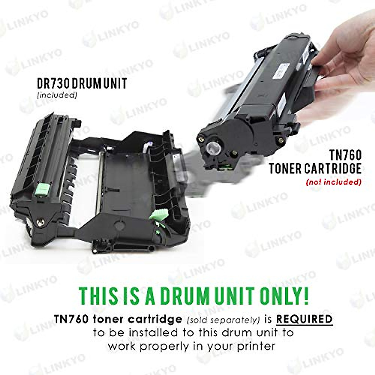 LINKYO Compatible Printer Drum Unit Replacement for Brother DR730 DR-730