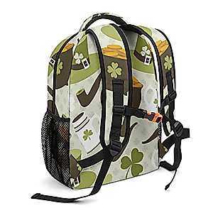 St. Patrick's Day Kids Backpack, Student School Bags for Boys & Girls, Bookbags with Adjustable Strapfor Travel