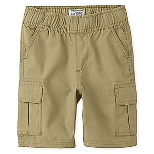 The Children's Place Boys Pull on Cargo Shorts,Flax Single,12