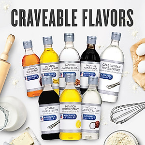 McCormick Culinary Clear Imitation Vanilla Extract, 32 fl oz - One 32 Fluid Ounce Bottle of Clear Vanilla Flavoring for Baking, Perfect in Baked Goods, Frostings, Custards and Desserts