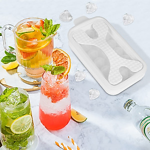 FOGAWA Ice Cube Tray, 2 in 1 Diamond Ice Tray for Freezer, Silicone Ice Cube Tray with Lid Cooling Ice Pop/Cube Molds for Whiskey, Juice, Beer, Cocktail, Coffee,Champagne. 18 Ice Cubes