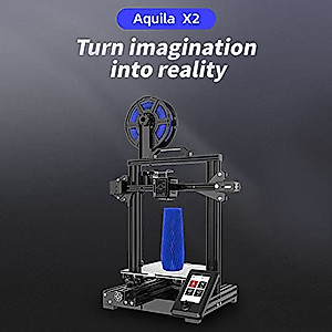Voxelab Aquila X2 Upgrade 3D Printer Integrated Structure Design with Carborundum Glass Platform and TMC2208 32-bit Silent Mainboard, 8.66x8.66x9.84in Printing Size