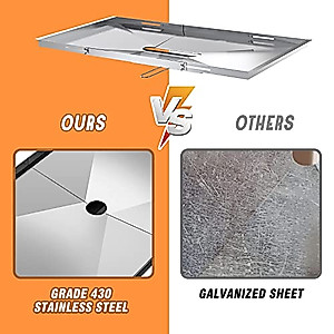 Grease Tray for Gas Grill with Catch Pan, Universal 24" - 30" Adjustable Stainless Steel Grill Grease Tray Replacement Parts for Dyna Glo, Nexgrill, Backyard, Expert, BHG, Kenmore and More Brand Grill