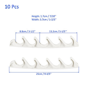 M METERXITY 10 Pack Chaise Adjustment Bracket - 5 Positions to Adjust The Inclination, Apply to Outdoor/Garden/Balcony (White)