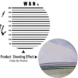 EMTOBT 7x5ft Detective Photography Backdrop Police Station Black Height Line Mugshot Suspect Fingerprint Clues Evidence Lead Register Mystical Party Background Photo Props BJDJEM0085