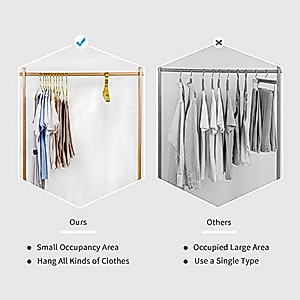 Nature Smile 17 Inch Heavy Duty Shiny Gold Metal Clothes Hanger, Coat Hanger, Suit Hanger, Dress Hanger with Big Notches Pack of 20,Gold