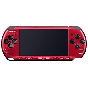 PSP Slim and Lite 3000 Series Handheld Gaming Console with 8GB Memory Card (Renewed) (Red/Black)