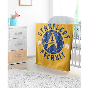 LOGOVISION Star Trek Lightweight Baby Blanket, 30"X40", Recruit Stamped Unisex for Infants Girls & Boys
