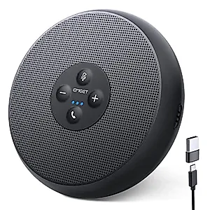 EMEET USB Speakerphone M1A Zoom Certified AI Mics 360° Voice Pickup USB Type C-A Plug&Play Fast Mute Laptop Mic&Speaker Noise Reduction Echo Cancellation Conference Computer Speakers with Microphone