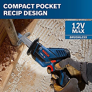 BOSCH PS60N 12V Max Pocket Reciprocating Saw (Bare Tool),Blue