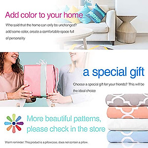 CHARMHOME Square Cushion Cases Pillowcase Covers Gray Morocco Pattern Throw Pillow Covers 16x16 inch for Home Sofa Couch Bed Decoration