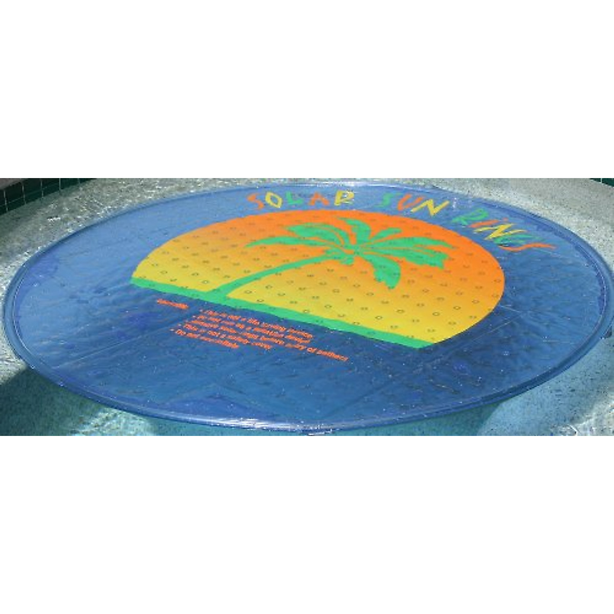 Solar Sun Rings Palm Tree Pattern Solar Pool Water Heater w/ Anchors