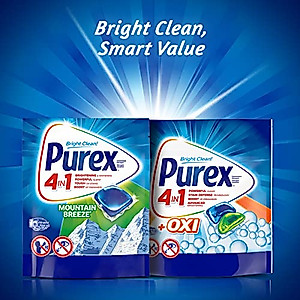 Purex 4-in-1 laundry detergent pacs, mountain breeze, 58 Count