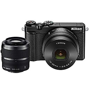 Nikon 1 J5 Mirrorless Digital Camera w/ 10-30mm PD-ZOOM Lens & 30-110mm Lens (Black) (International Model) No Warranty