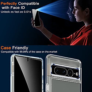 IMBZBK [2+3 pack] for Google Pixel 7 Pro Privacy Screen Protector [Not Glass] Accessories 2 Pack Flexible Privacy Screen for Pixel 7 Pro 3 pack Tempered Glass Camera lens protector case friendly