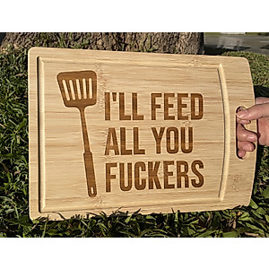 Funny, Cutting Boards, Charcuterie Board, Chopping Board, Personalized Cutting Boards, Laser Engraved, Bamboo Board, New Pattern (B-13" x 9")