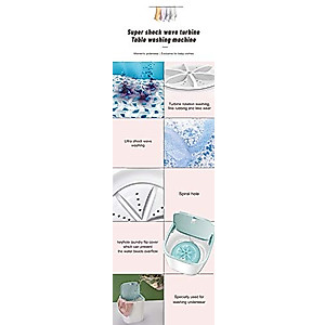 DNYSYSJ Portable 2 in 1Washing Machine, Mini Manual Washer Spin Dryer, Compact Laundry Machines for Traveling Outdoor Apartments Camping (White)