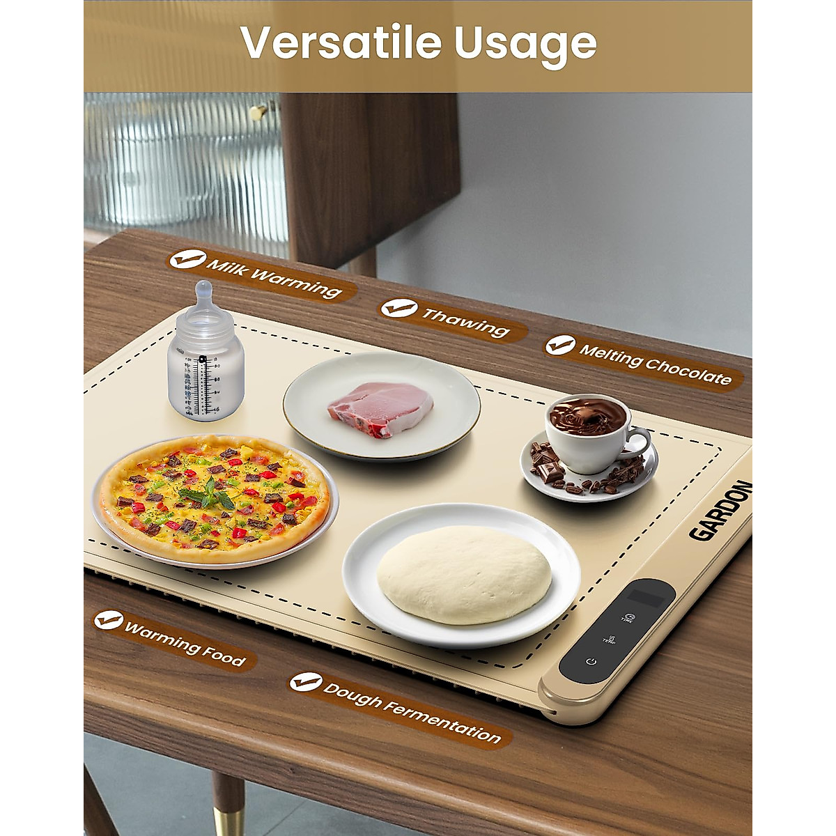 Gardon Food Warming Mat Rollable Electric Warming Tray,Upgrade High-tech Graphene Heating Film Warming Mat for Food,Countertop Heating Pad for Food Buffet, Christmas Gift for Women, Wife or Grandma