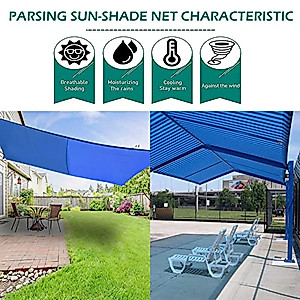 ZHANGY Shade Net Shade Cloth Shade Mesh 20x30ft, Blue Sunblock for Greenhouse Sunshade Cloth with Grommets UV Block Shade Tarp Tear-Resistant, for Outdoor Garden Plants Backyard Car Cover